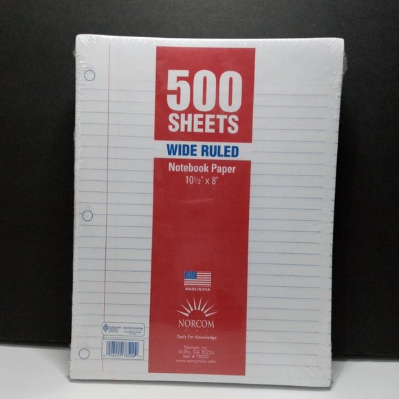 NORCOM | Accessories | School Notebook Paper 50 Sheets Norcom 0 X 8 ...